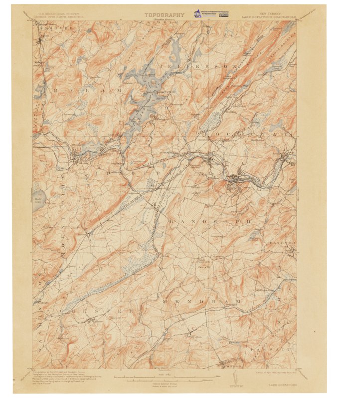 NJ-Lake Hopatcong: Authoritative US Topos Historic 1905 Map by Western ...