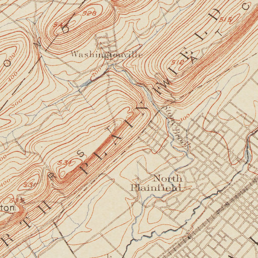 NJ-NY-Plainfield: Authoritative US Topo Historic 1905 Map by Western ...