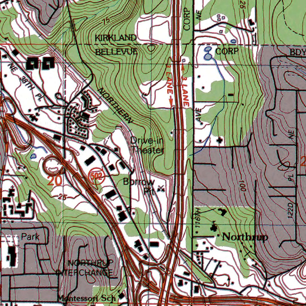 WA-Bellevue North: Authoritative US Topos 1982 Map by Western Michigan ...