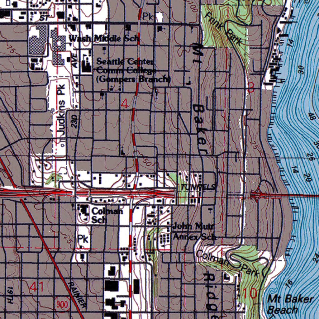 WA-Seattle South: Authoritative US Topos 1983 Map by Western Michigan ...