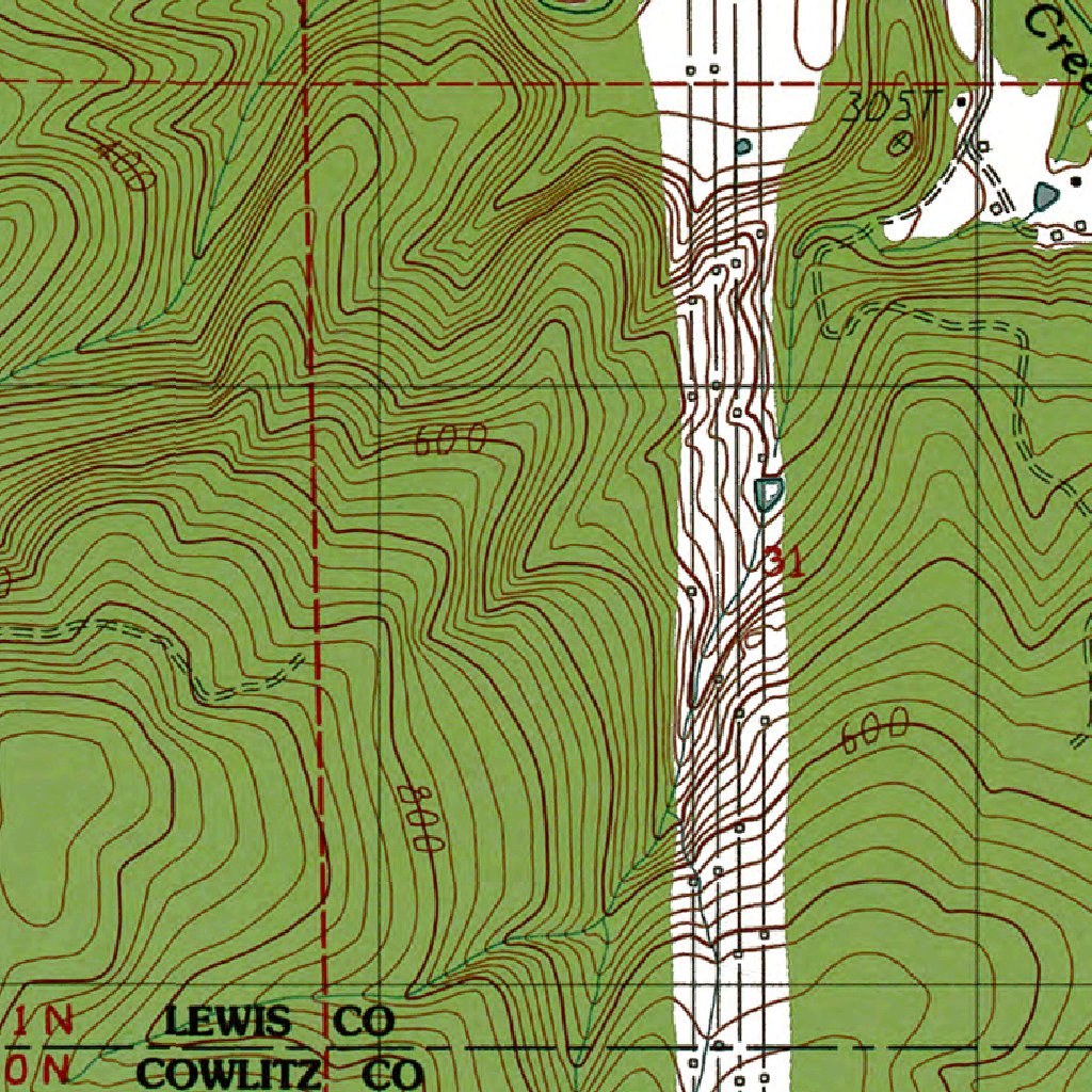WA-Winlock: Authoritative US Topos 1985 Map by Western Michigan ...