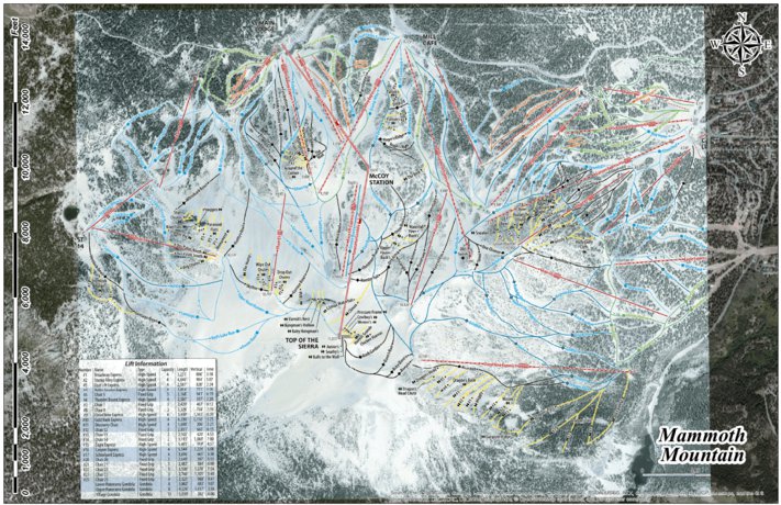 Mammoth Mountain Trail Map by Wildfire Creations | Avenza Maps