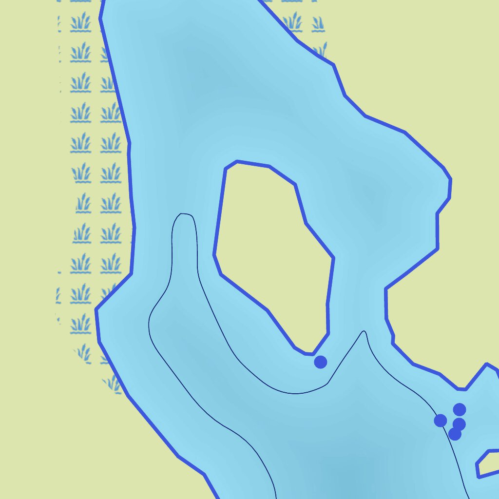 Carte bathymétrique du lac Charles de la zec Frémont (2023) Map by Zecs ...