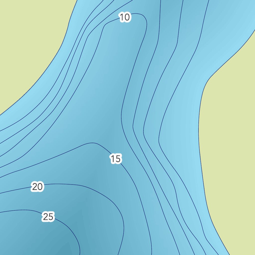 Carte bathymétrique du lac Freddo de la zec des Martres (2023) Map by ...