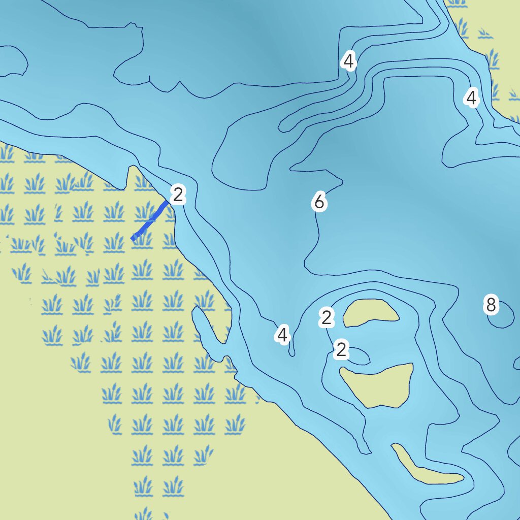 Carte bathymétrique du lac Mistigougèche de la zec Bas-Saint-Laurent ...