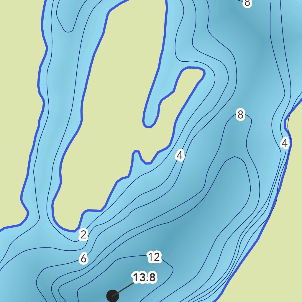 Carte bathymétrique du lac Saint-Arnaud de la zec Gros-Brochet (2023) Map by Zecs Quebec ...