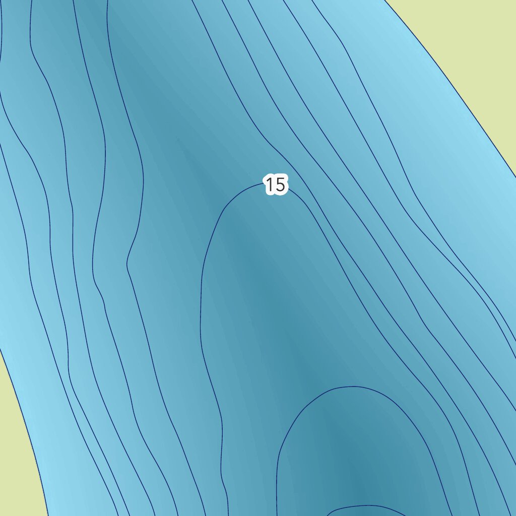 Carte bathymétrique du premier lac Paul de la zec des Martres (2023 ...